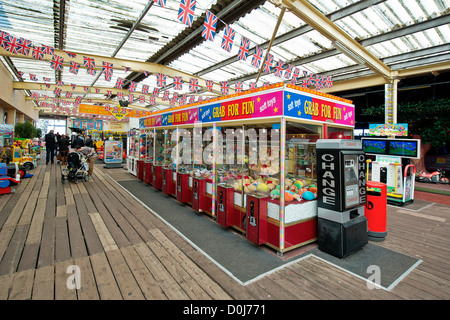 Interior of an amusement arcade on the pier in St Anne's, Lytham St ...