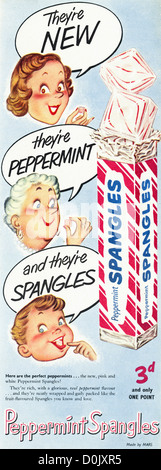 1950s UK Spangles Magazine Advert Stock Photo - Alamy