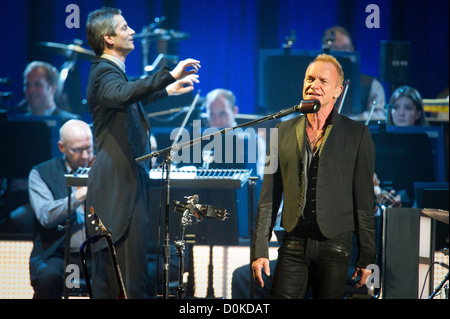 Sting aka Gordon Sumner in concert at the Bercy with the London ...