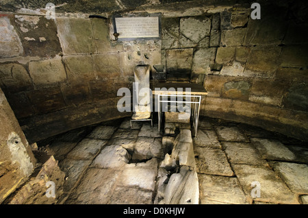 The Mamertine Prison in Rome, with a column commemorating the legendary ...