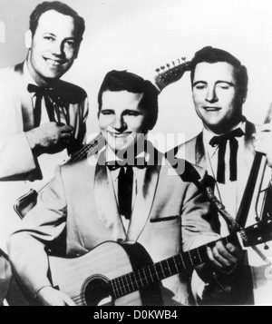 JOHNNY BURNETTE'S ROCK 'N' ROLL TRIO about 1958. From l: Dorsey ...
