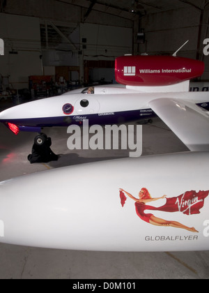 Round-the-World Flight of Burt Rutan's Global Flyer Aircraft Stock ...