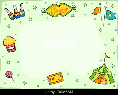 Illustration Featuring Circus Related Items Stock Photo - Alamy