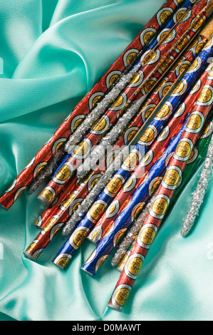 Close-up of bottle rockets and sparklers Stock Photo - Alamy