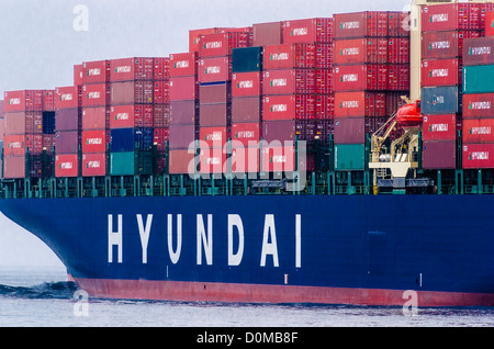 Cargo ship in the Santa Barbara Channel, Ventura, California USA Stock ...