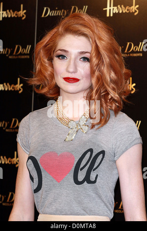 Nicola Roberts launches her 'Dainty Doll' make-up line at Harrods in ...