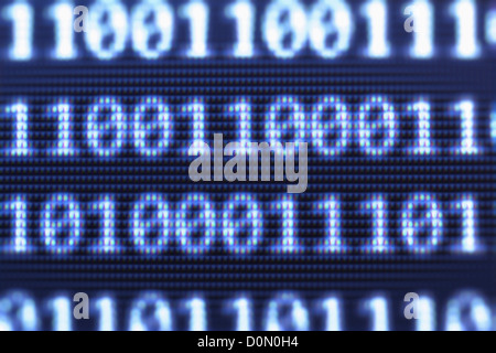 Rows of numbers forming binary code Stock Photo - Alamy