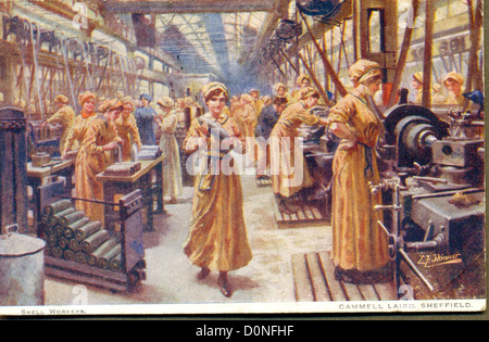 Production of shells in a munitions factory in Germany, 1940 Stock ...