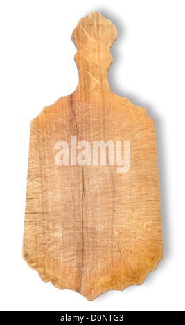 Cutting board on color wooden planks background Stock Photo - Alamy