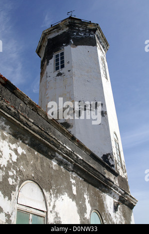 Lighthouse at coast of Praia. Santiago, Cabo Verde. Africa Stock Photo ...