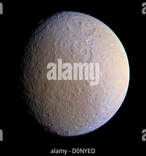 Saturn's Moon Rhea Stock Photo - Alamy