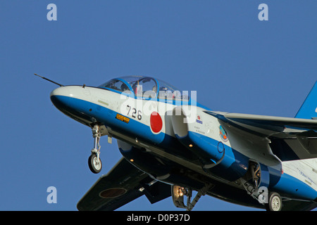 The Blue Impulse Kawasaki T-4 jet trainer aircraft of Japan Air Self ...