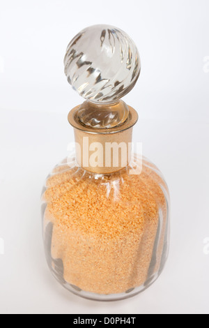 Generic glass bath salts container on white background Stock Photo - Alamy
