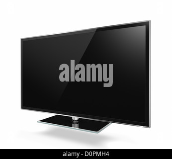 Full HD Led Television on white background Stock Photo - Alamy