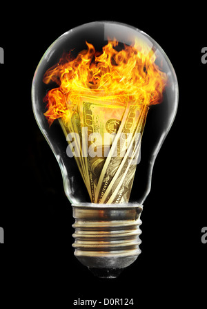 Light bulb with dollar Stock Photo - Alamy