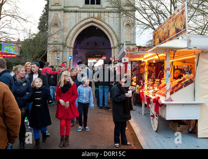 Christmas market scene, Bury St Edmunds Suffolk England UK Stock Photo ...