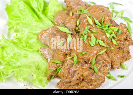 Fried rabbit liver Stock Photo - Alamy
