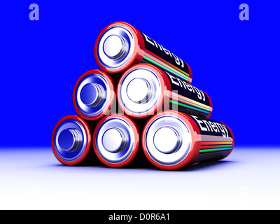 A pyramid of AA Batteries Stock Photo - Alamy