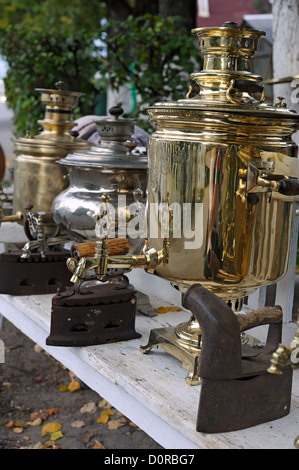 Traditional samovars for tea ceremony Stock Photo - Alamy