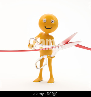 illustration of a hand with scissors isolated Stock Photo - Alamy