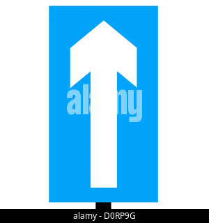 One way in the direction indicated road sign Stock Photo - Alamy