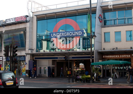 Entrance to the Brixton tube station, London England United Kingdom UK ...
