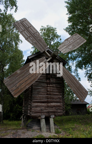 Northern Europe, Scandinavia, Finland, wooden house, windows Stock ...
