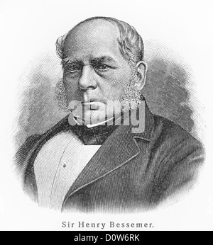 English engineer and inventor Sir Henry Bessemer (1813-1898). Artist ...