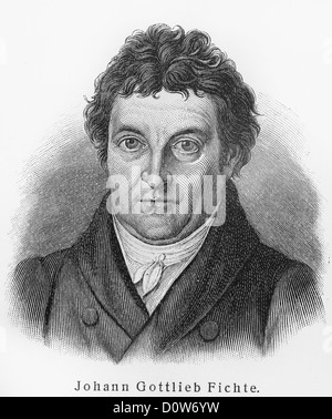 Portrait of Johann Gottlieb Fichte - a German philosopher who became a ...