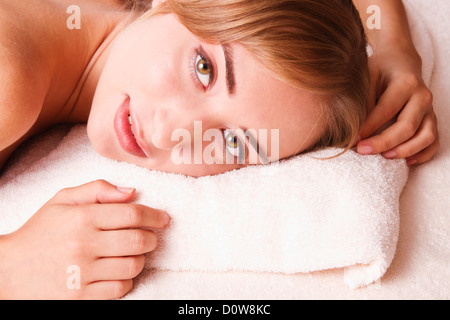 Massage body beatiful women relax in spa Stock Photo - Alamy