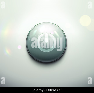 Silver computer power supply on white background Stock Photo - Alamy