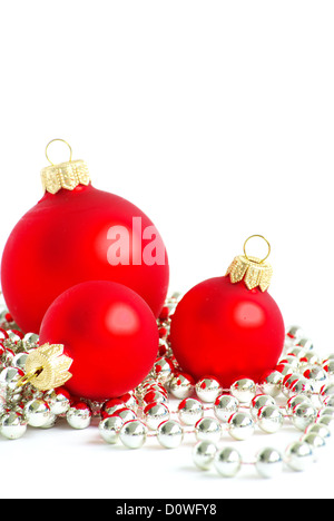 christmas balls isolated ona white background Stock Photo - Alamy