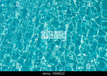 Blue pool water with sun reflections Stock Photo - Alamy