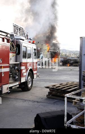 Selland Construction Commercial Structure Fire Stock Photo - Alamy