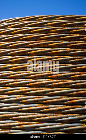 Braided extra strong steel cable Stock Photo - Alamy