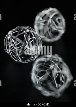 Beautiful abstract wires on a black background. Modern technological ...