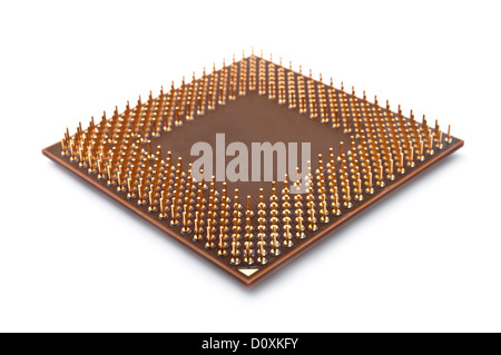 Old computer processor isolated on white Stock Photo - Alamy