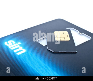 sim card close up view isolated Stock Photo - Alamy