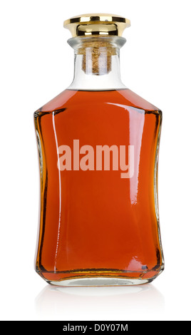 Bottle of brandy isolated on a white background Stock Photo - Alamy
