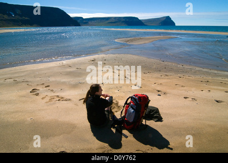 Latrar in Adalvik bay, on the Hornstrandir Peninsula on the ...