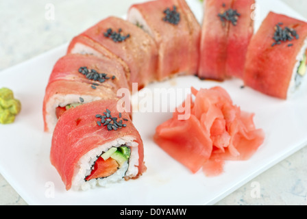Fuji Sushi rolls Stock Photo - Alamy