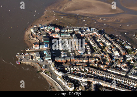 aerial view of the town of Exmouth in Devon Stock Photo - Alamy