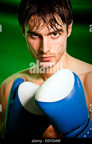 The Boxing Man Stock Photo - Alamy