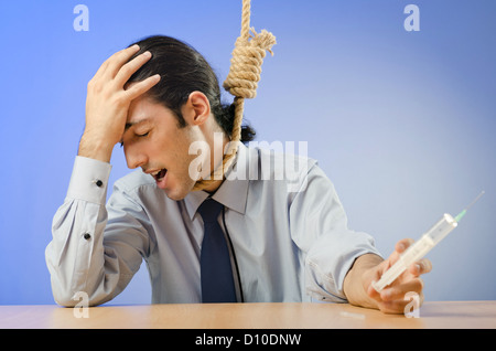 Businessman in anti drug concept Stock Photo - Alamy