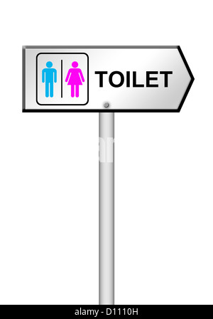 toilet sign on white background Stock Photo - Alamy