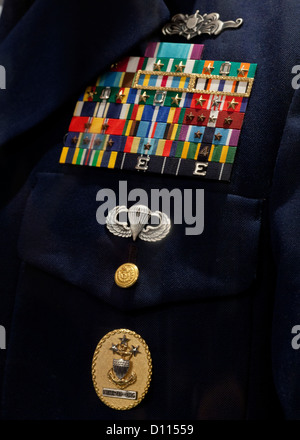 US Coast Guard Service Dress blue uniform with honor ribbons and medals ...