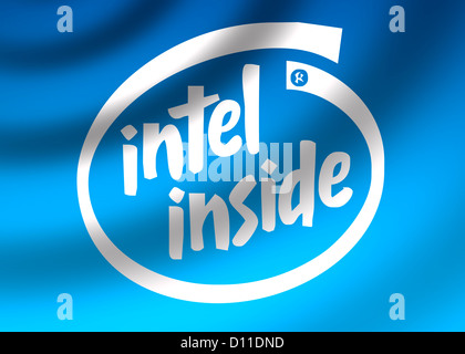 Intel inside logo symbol logotype flag Stock Photo - Alamy