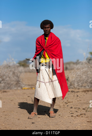 Portrait Of A Karrayyu Tribe Man With Traditional Gunfura Hairstyle ...