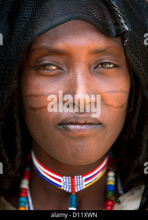 Portrait Of A Karrayyu Tribe Woman With Scarifications On Her Cheeks ...