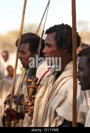 Karrayyu Tribe Men, Metahara, Ethiopia Stock Photo - Alamy